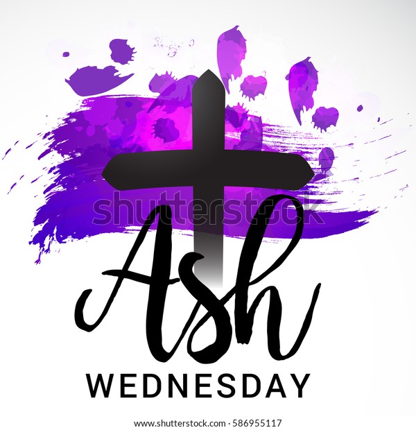 Ash Wednesday Poster Banner Background Stock Vector (Royalty Free ...