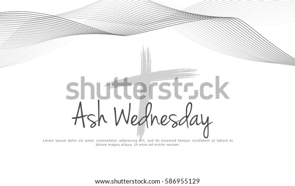 Ash Wednesday Poster Banner Background Stock Vector (Royalty Free ...