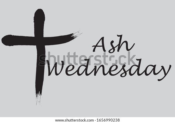 Ash Wednesday Sign On Grey Background Stock Vector (Royalty Free ...