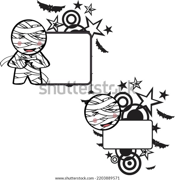 Ashamed Mummy Character Cartoon Copy Space Stock Vector (Royalty Free ...