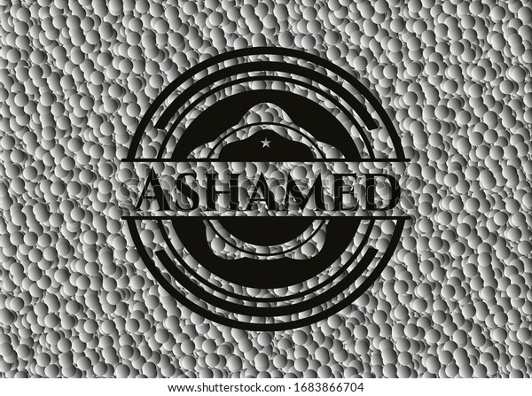 Ashamed Realistic Dark Emblem Bubbles Background Stock Vector (Royalty ...
