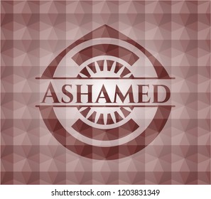 Cursive Red Seamless Geometric Badge Stock Vector (Royalty Free ...