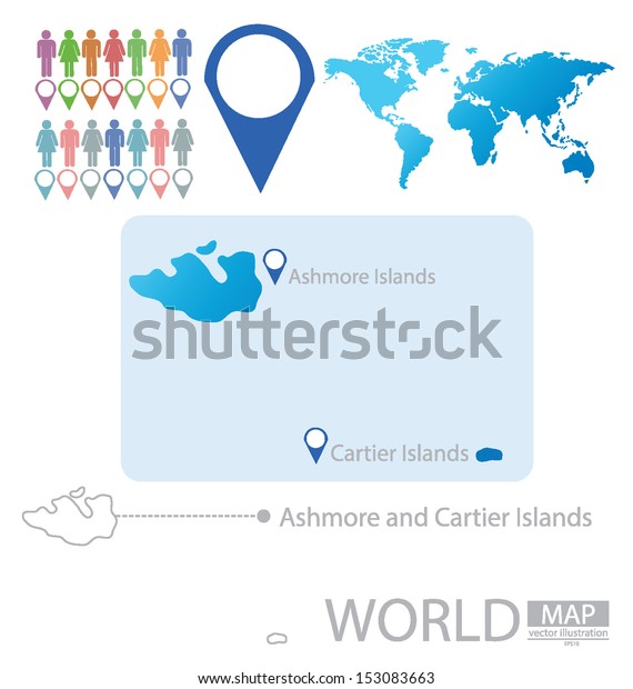 Ashmore Cartier Islands World Map Vector Stock Vector (Royalty Free ...