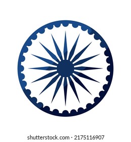 Ashoka Chakra Emblem Isolated Icon Stock Vector (Royalty Free ...