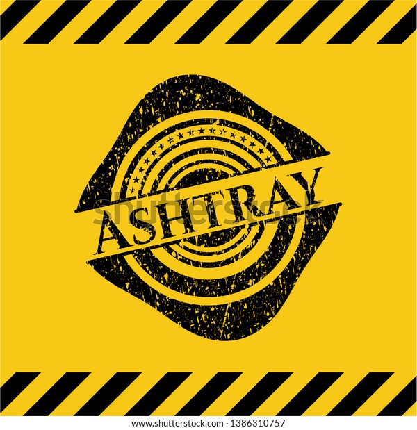Ashtray Grunge Warning Sign Emblem Vector Stock Vector (Royalty Free ...