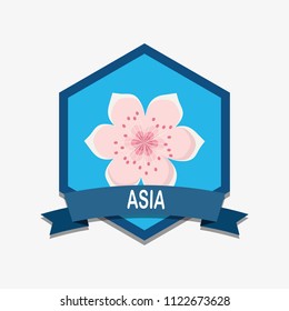 Asia Emblem Design Stock Vector (Royalty Free) 1122673628 | Shutterstock