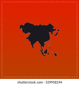 Asia Map Flat Symbol Pictogram On Stock Illustration 393594556