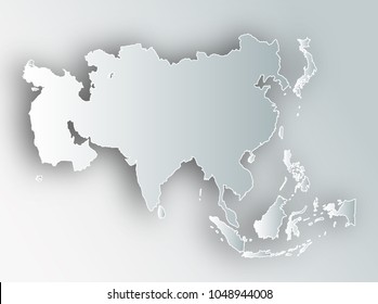 Asia Map Frame Icon Stock Vector (Royalty Free) 1048944008