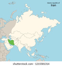 Asia Map Iran Stock Vector (Royalty Free) 1215581314 | Shutterstock