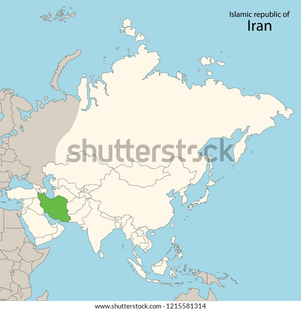 Asia Map Iran Stock Vector (Royalty Free) 1215581314 | Shutterstock