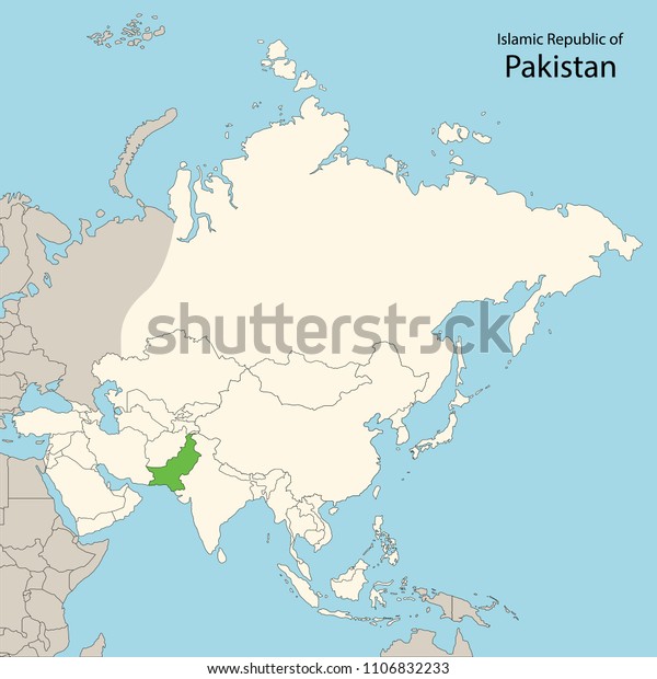Asia Map Pakistan Stock Vector (Royalty Free) 1106832233 | Shutterstock