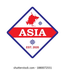 Asia Map Vector Asia Continent Logo Stock Vector (Royalty Free ...
