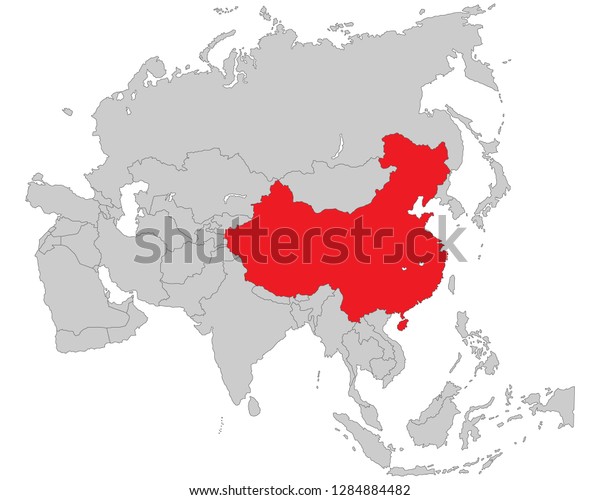 Asia Political Map Asia Stock Vector (Royalty Free) 1284884482 ...