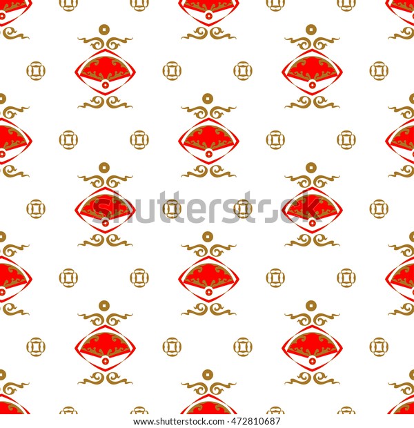 Asian Background Pattern Chinese Japanese Style Stock Vector (Royalty ...