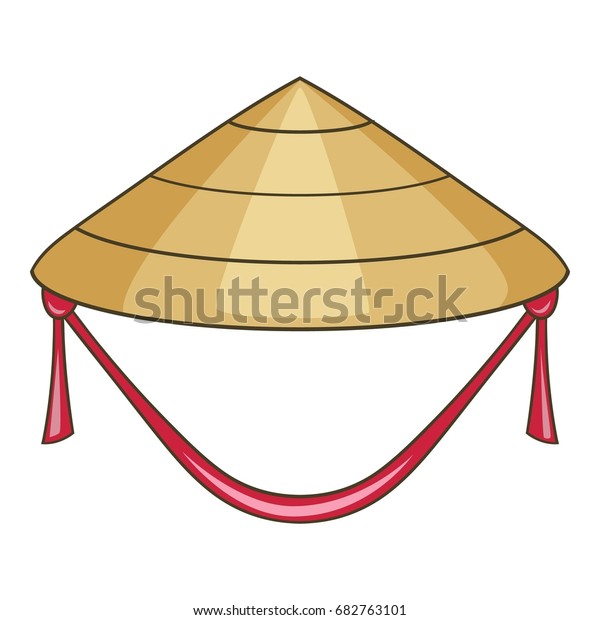 Asian Conical Hat Icon Cartoon Illustration: Vector có sẵn (miễn phí ...