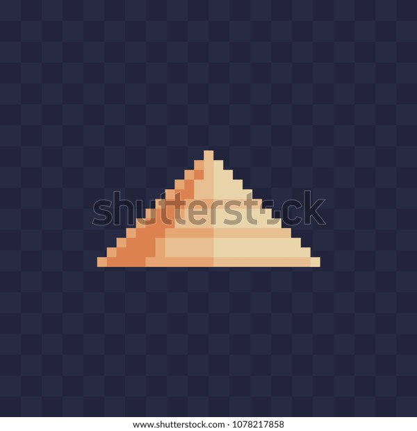 Asian Conical Straw Hat Pixel Art Stock Vector (Royalty Free) 1078217858