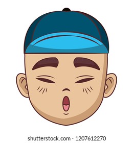 Asian Man Face Stock Vector (Royalty Free) 1207612270 | Shutterstock