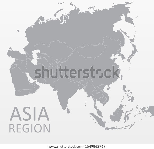 Asian Map Vector, each country is isolated and usable. Suitable for ...
