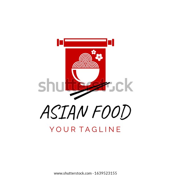 Asian Restaurant Logo Your Culinary Business: vector de stock (libre de ...