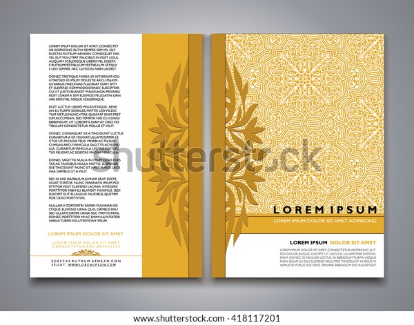Asian Style Brochure Flyer Design Templates Stock Vector (Royalty Free ...