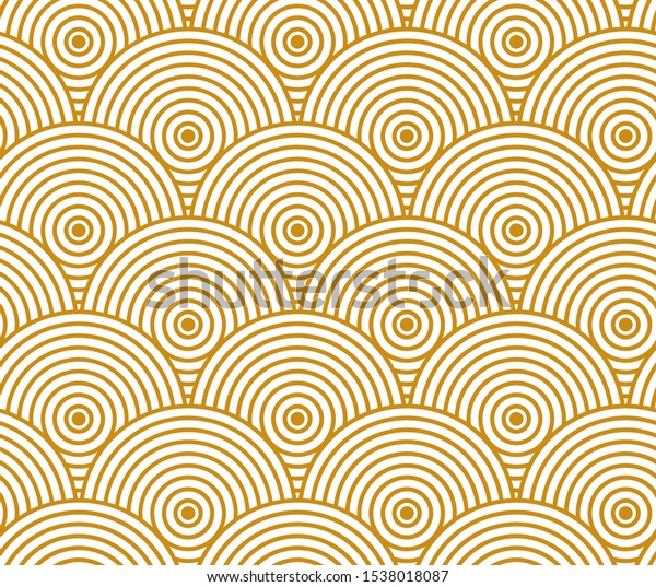 Asian Style Scales Waves Seamless Pattern Stock Vector (Royalty Free ...