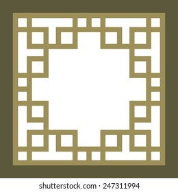Asian Window Frame Design Stock Vector (Royalty Free) 244588018 ...