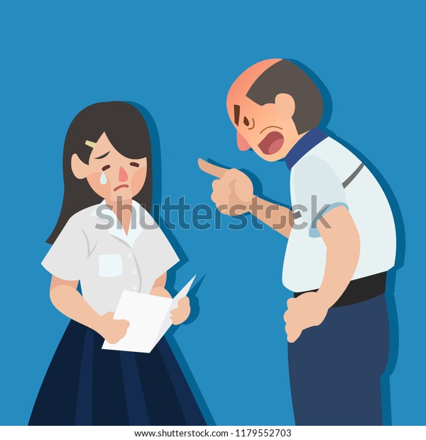 Asiantaiwan Student Crying Over Grades Stock Vector (Royalty Free ...