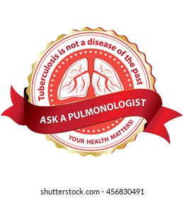 Vektor Stok Tuberculosis Prevention Sticker Label Tuberculosis Not ...