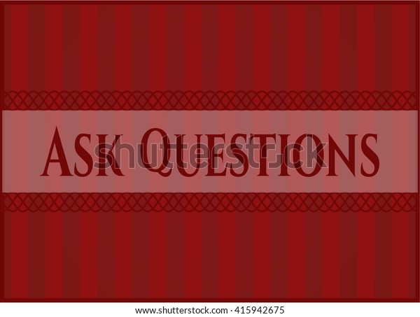 Ask Questions Banner Card Stock Vector (Royalty Free) 415942675 ...