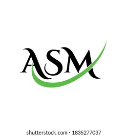 Asm Letter Logo White Background Stock Vector (Royalty Free) 1835277037 ...