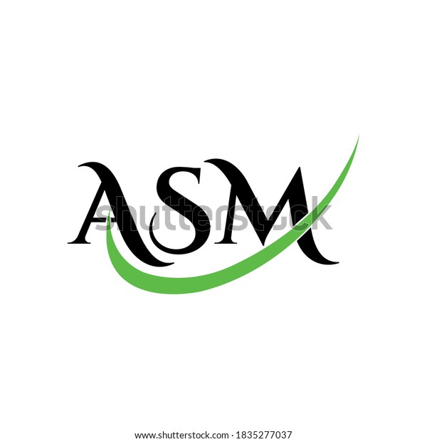 Asm Letter Logo White Background Stock Vector (Royalty Free) 1835277037 ...