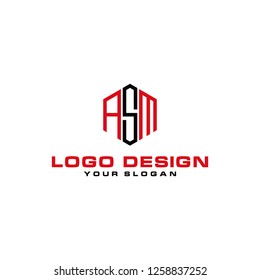 Asm Logo Design Alphabet Logo Geometric 스톡 벡터(로열티 프리) 1258837252 ...