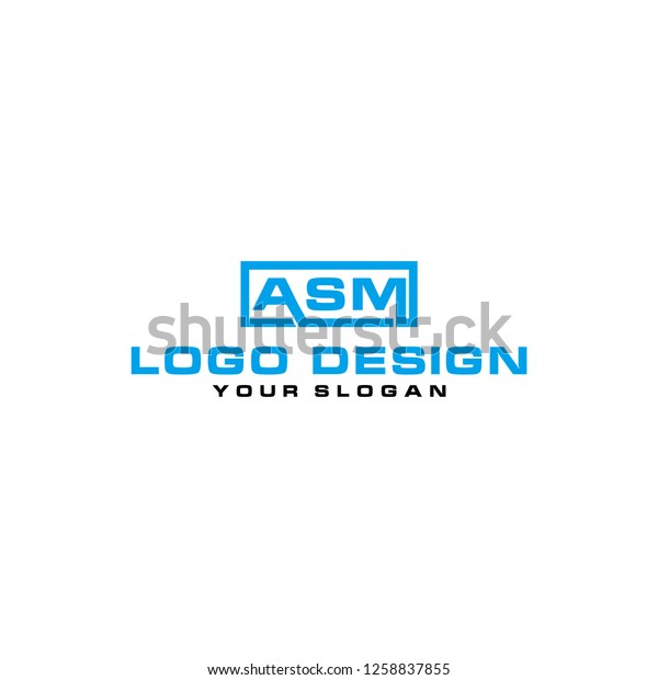 Asm Logo Design Alphabet Logo Square Stock Vector (Royalty Free) 1258837855
