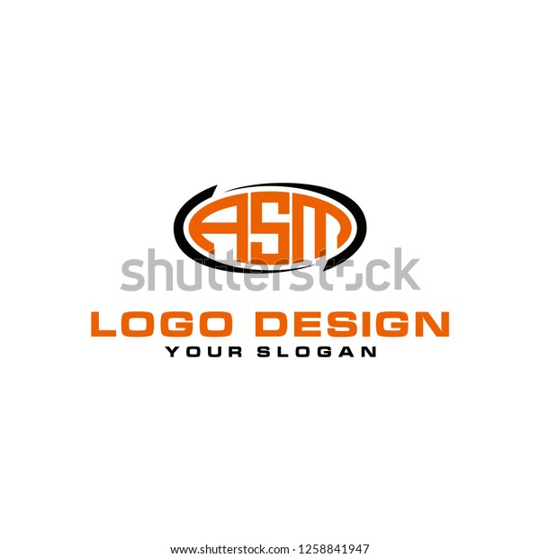 Asm Logo Design Initial Logo Design Stock Vector (Royalty Free) 1258841947