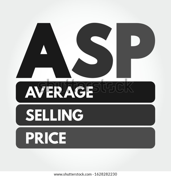Asp Average Selling Price Acronym Business Stock Vector (Royalty Free ...