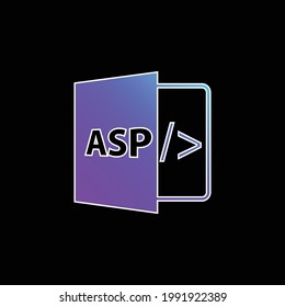 Asp File Format Symbol Blue Gradient Stock Vector (Royalty Free ...
