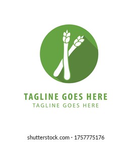 Asparagus Logo Vector Illustration Vegetable Logo Stock Vector (Royalty ...