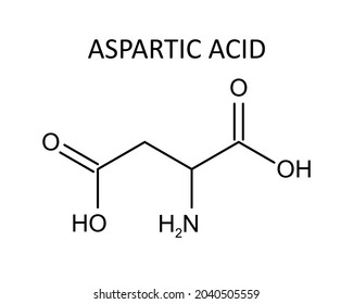 Aspartic Acid Chemical Formula Vector Editable Stock Vector (Royalty ...