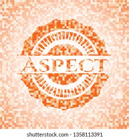 Aspect Abstract Orange Mosaic Emblem Background Stock Vector (Royalty ...