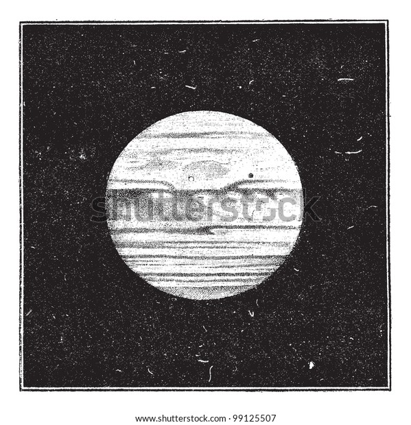 Aspect Jupiter December 1885 Satellite Passing Stock Vector (Royalty ...