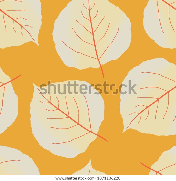 Aspen Leaf Seamless Vector Pattern Background Stock Vector (Royalty ...