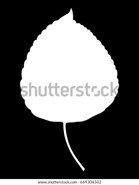 Aspen Leaf Vector Icon Isolated On Stock Vector (Royalty Free) 669306502