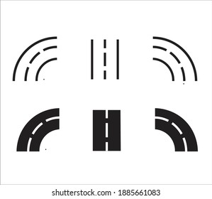 Asphalt Road Icon Vector Design Symbol Stock Vector (Royalty Free ...
