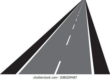 Asphalt Road Way Shape Vector Stock Vector (Royalty Free) 2080209487 ...