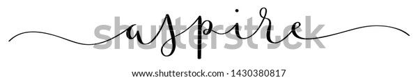 Aspire Black Vector Brush Calligraphy Banner: เวกเตอร์สต็อก (ปลอดค่า ...