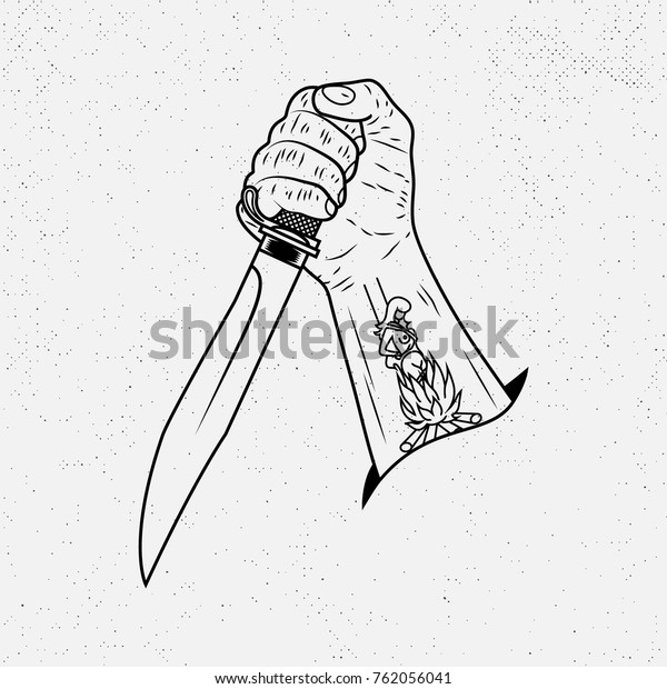 main d'assassin avec un couteau : image vectorielle de stock (libre de ... main d'assassin avec un couteau : image vectorielle de stock (libre de ...