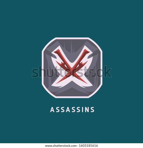 Assassins Logo Design Full Color Stock Vector (Royalty Free) 1603185616