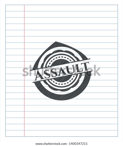Assault Emblem Draw Pencil Effect Vector Stock Vector (Royalty Free ...