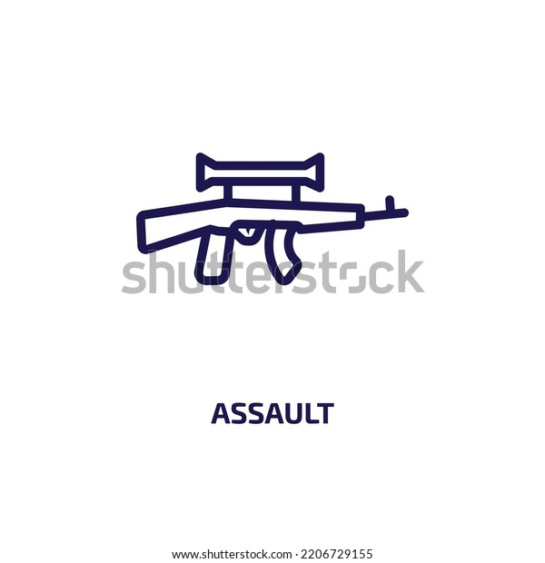Assault Icon Army War Collection Thin Stock Vector (Royalty Free ...