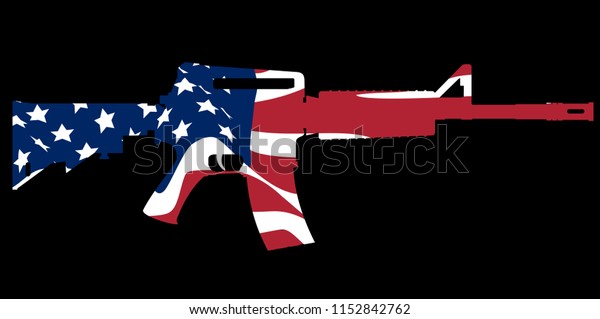 Assault Rifle Flag Stock Vector (Royalty Free) 1152842762 | Shutterstock